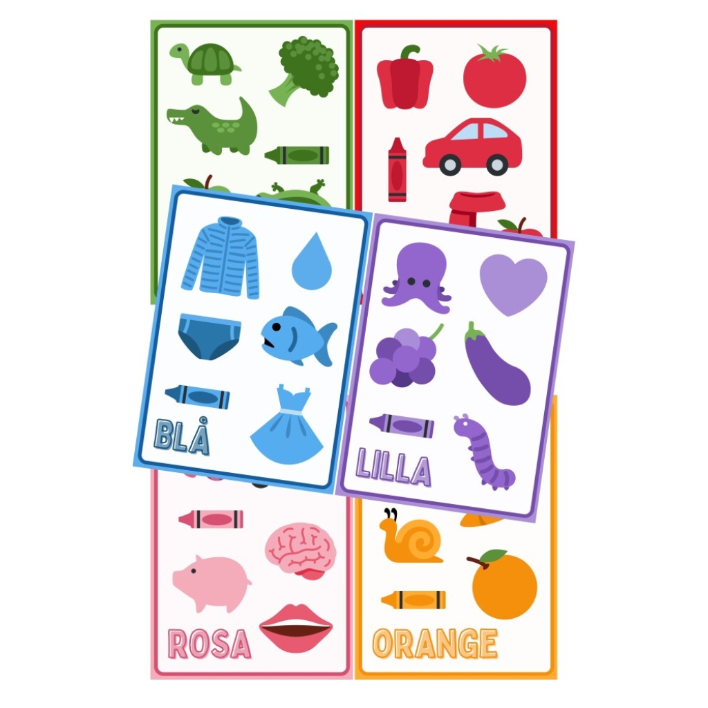 11 FARGE – KORT | Print til barnehagefolk