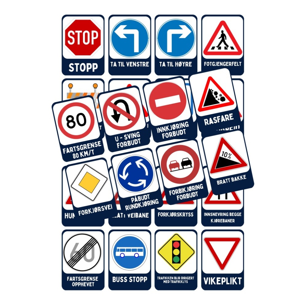 TRAFIKKSKILT | Print til barnehagefolk